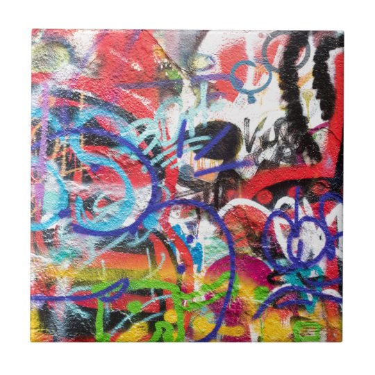 Crazy Graffiti Ceramic Tile | Zazzle.com