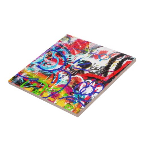 Crazy Graffiti Ceramic Tile | Zazzle