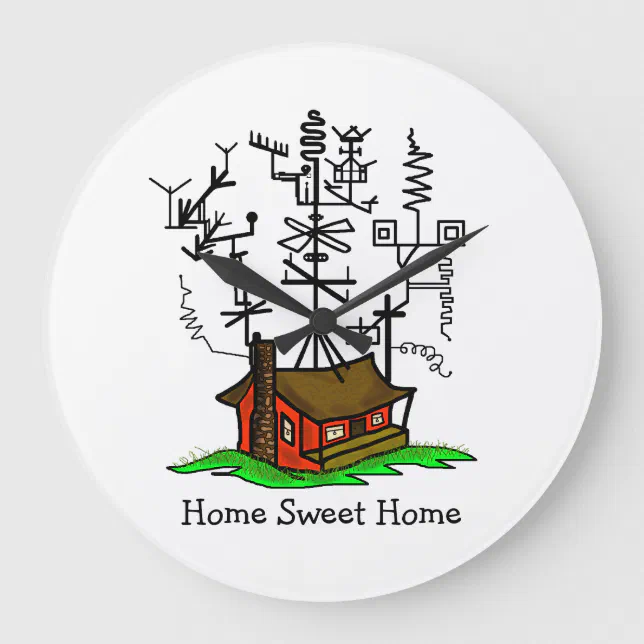 Crazy Ham Radio Antenna Clock by Brownielocks | Zazzle