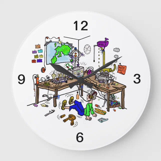 Crazy Home Brew Ham Radio Shack Clock | Zazzle