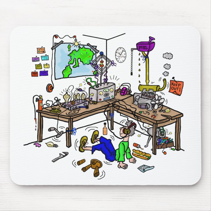 Crazy Home Brew Ham Radio Shack Mouse Pad | Zazzle