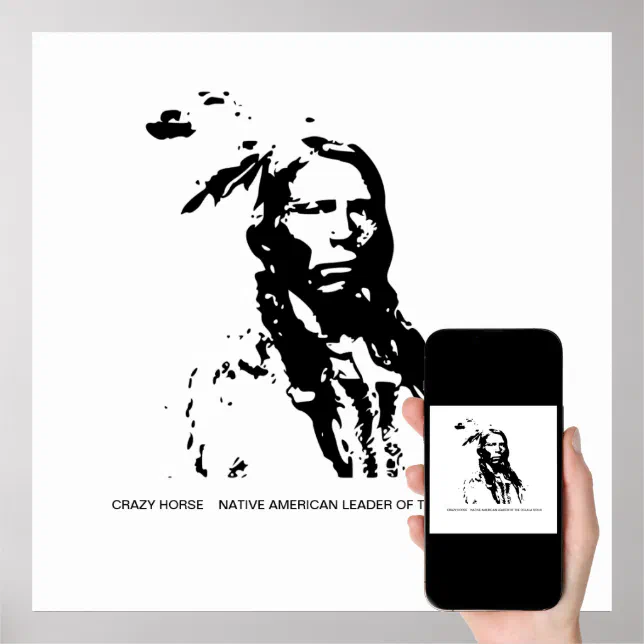 Crazy Horse Native American Leader Poster | Zazzle