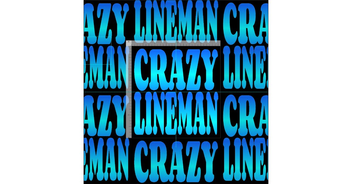 Crazy Lineman Fabric | Zazzle