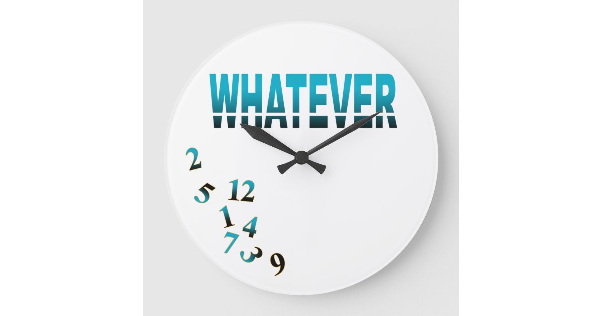 Crazy Numbers Whatever Large Clock | Zazzle
