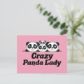 Crazy Panda Lady Postcard | Zazzle