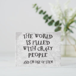 Crazy People Postcard | Zazzle