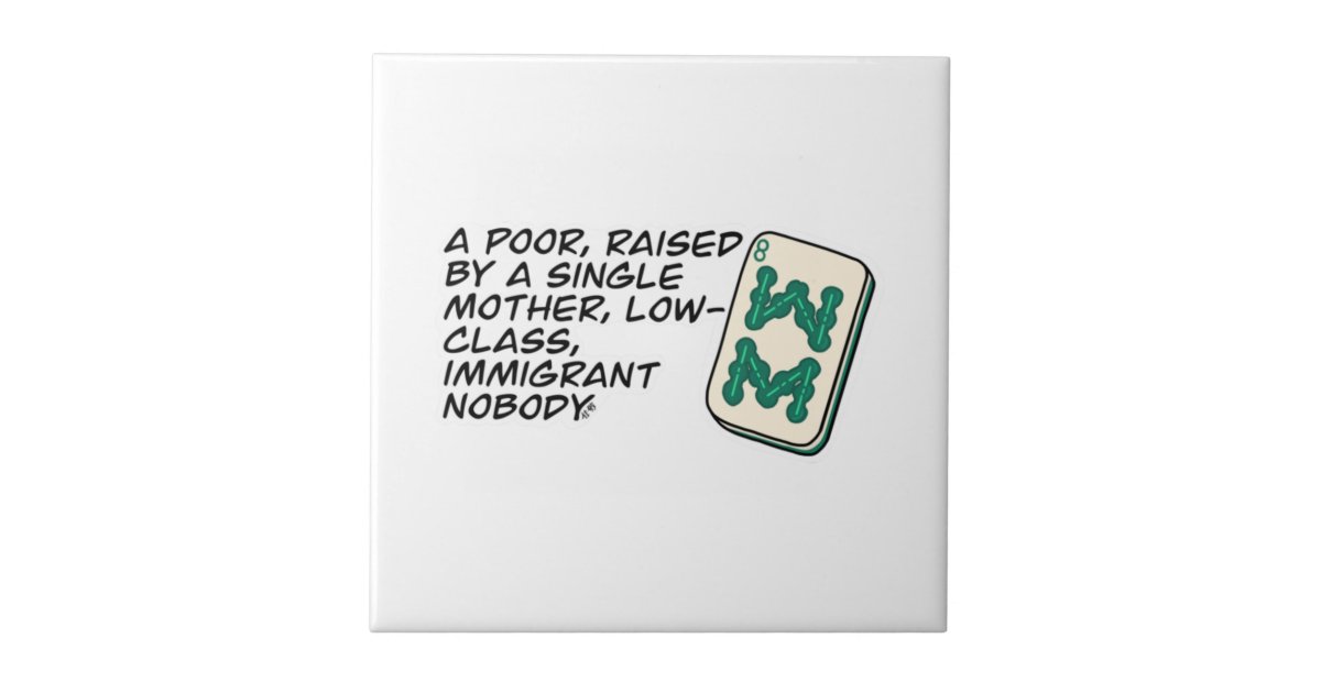 Crazy Rich Asians Mahjong scene quote Classic Ceramic Tile | Zazzle