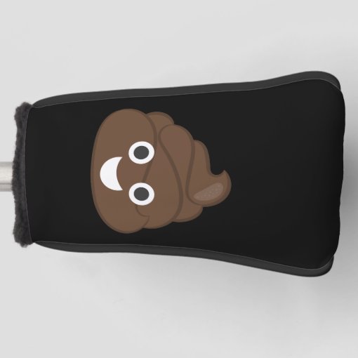 Crazy Silly Brown Poop Emoji Golf Head Cover | Zazzle