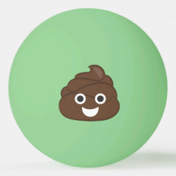 Crazy Silly Brown Poop Emoji Ping Pong Ball | Zazzle
