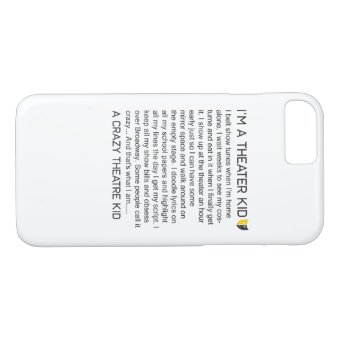 Crazy Theater Kid Funny Broadway Musical Theater Case-Mate iPhone Case ...