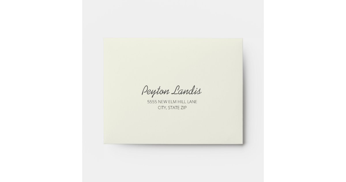 Cream and Purple Wedding RSVP Return Envelope | Zazzle