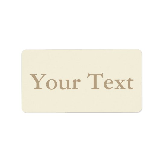 Cream & Beige Stickers or Labels w/ Custom Text | Zazzle.com