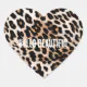 Cream Black Leopard Heart Sticker | Zazzle
