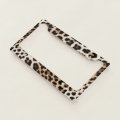 Cream Black Leopard Print License Plate Frame | Zazzle