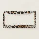 Cream Black Leopard Print License Plate Frame | Zazzle