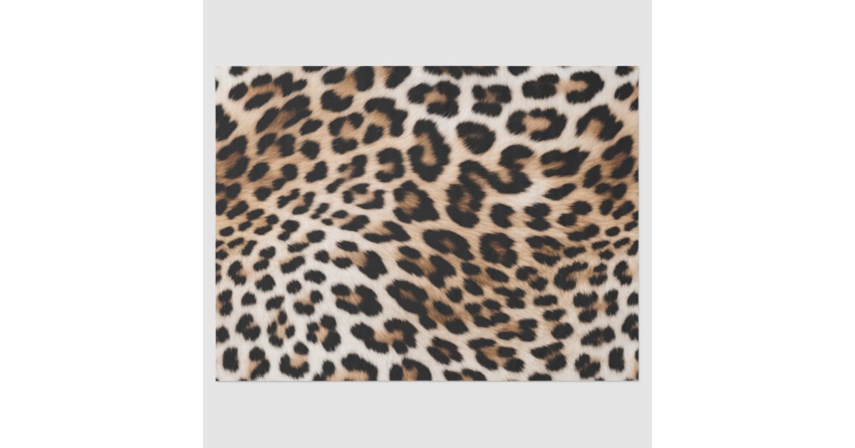 Cream Black Leopard Print Tissue Paper | Zazzle