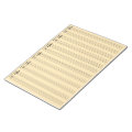 Cream Color Music Sheet Paper Notepad | Zazzle