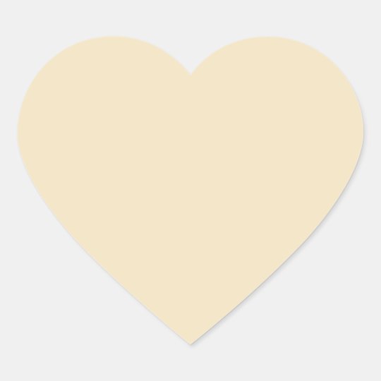 Cream Heart Sticker | Zazzle.com
