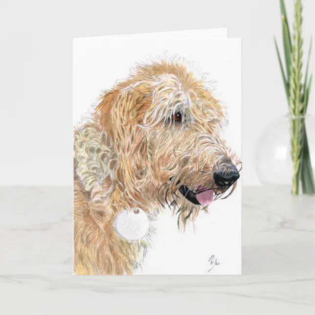 Cream Labradoodle Greeting Card | Zazzle