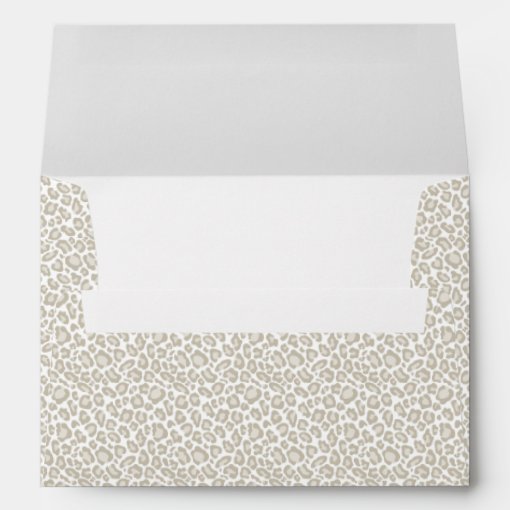 Cream Leopard Print Envelope | Zazzle