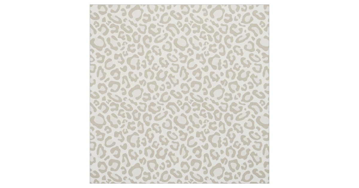 Cream Leopard Print Fabric | Zazzle
