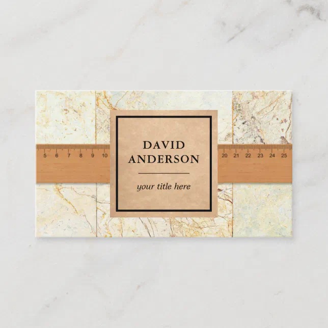 Cream Marble Bathroom Flooring Tiles Installer Business Card | Zazzle