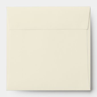 Cream or Ecru Square Envelope with Custom Address | Zazzle