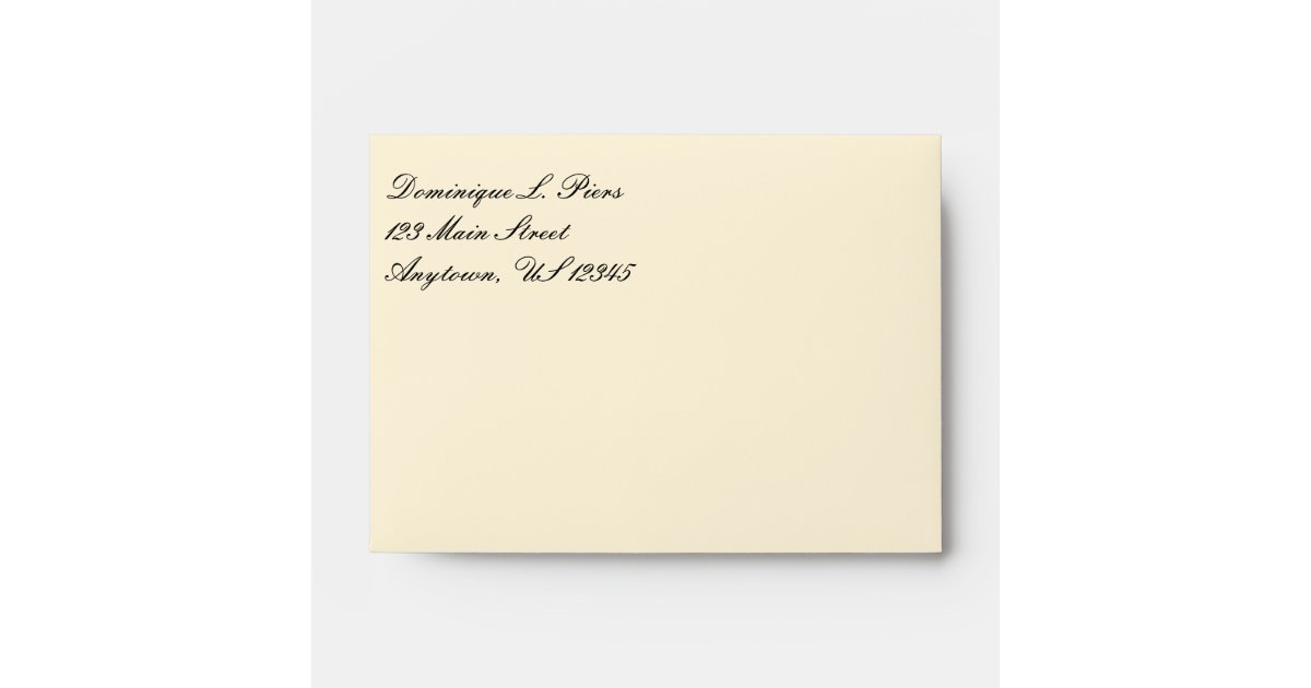 Cream Plain Simple A6 4x6 Return Address Envelopes | Zazzle