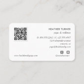 Cream QR CODE wellness spa massage yoga Business Card | Zazzle