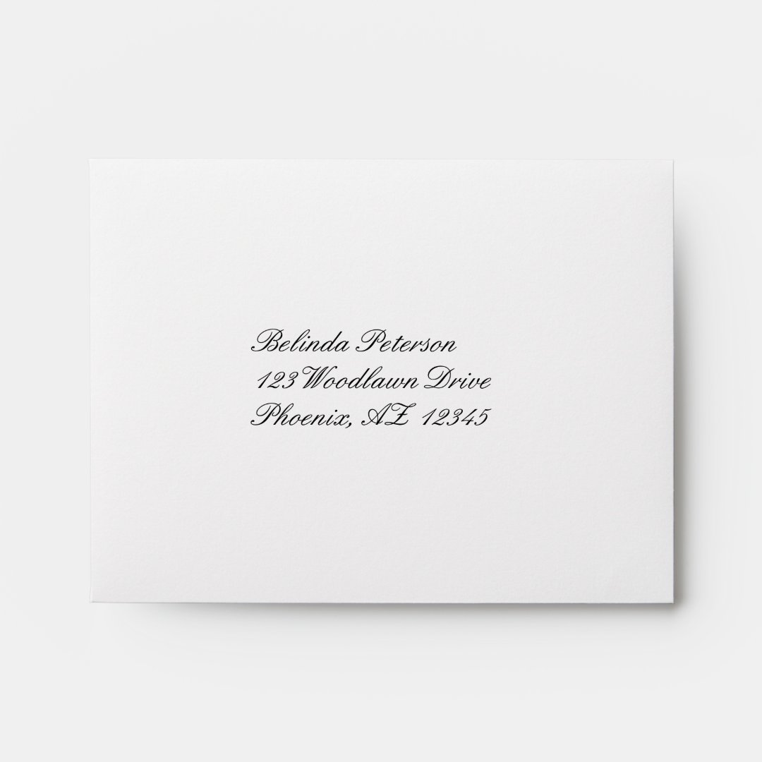 Cream Return Address A2 Envelope for RSVP Card | Zazzle