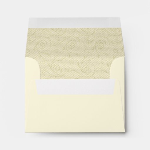 Cream Wedding RSVP Return Envelope | Zazzle
