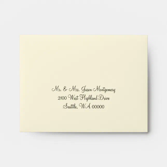 Cream Wedding RSVP Return Envelope | Zazzle