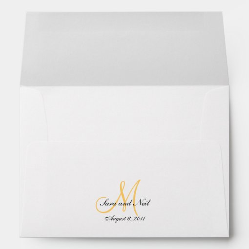 Cream Yellow Wedding Invitation Envelopes | Zazzle