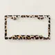 Creamy Brown Black Leopard License Plate Frame | Zazzle