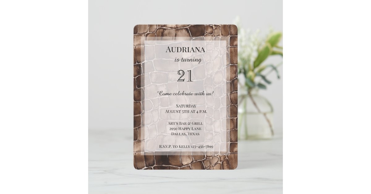 Creamy Brown Chocolate Birthday Invitation | Zazzle