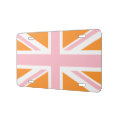 Creamy Orange and Pink Union Jack License Plate | Zazzle