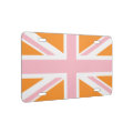 Creamy Orange and Pink Union Jack License Plate | Zazzle