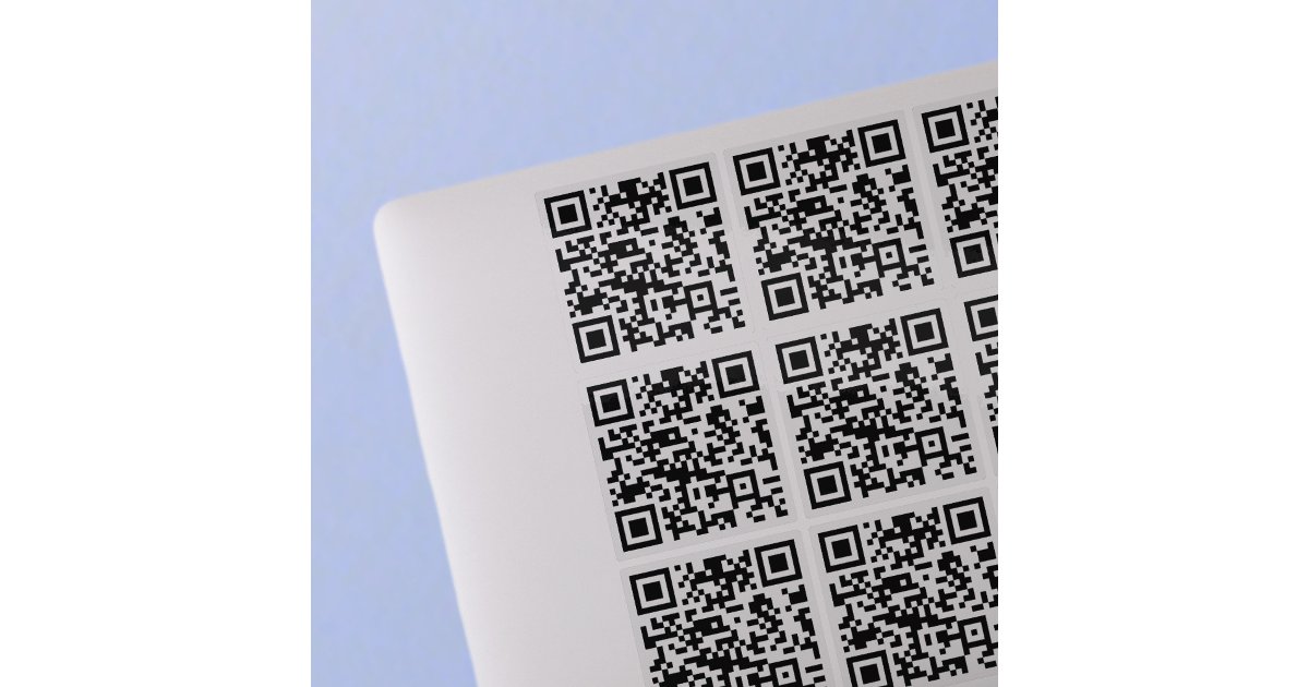 Create 9 Scannable QR Codes | Transparent Sticker | Zazzle