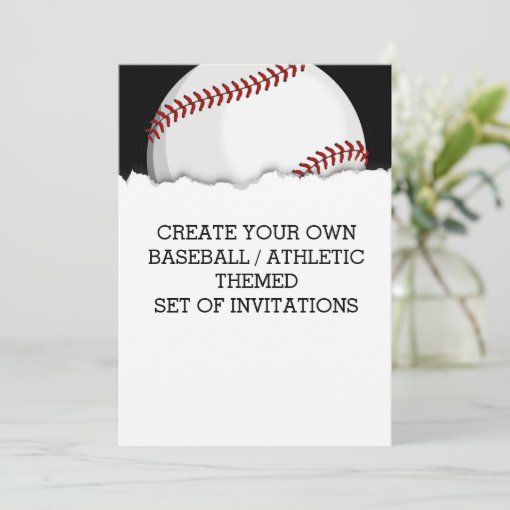 Create a Baseball Themed Invitation | Zazzle