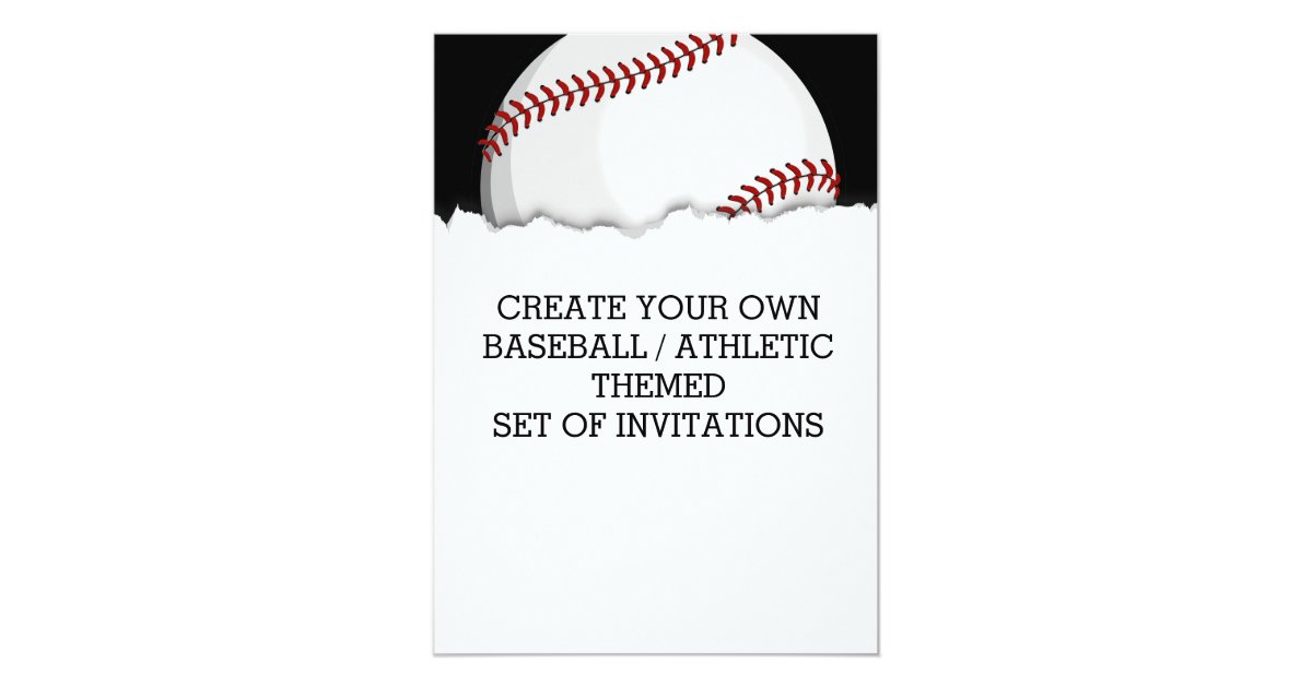 Create a Baseball Themed Invitation | Zazzle.com