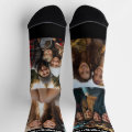 Create a Custom 4 Photo Collage with Text on Top S Socks | Zazzle