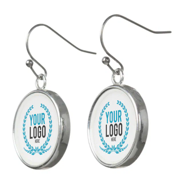 Create A Custom Business Logo Earrings | Zazzle
