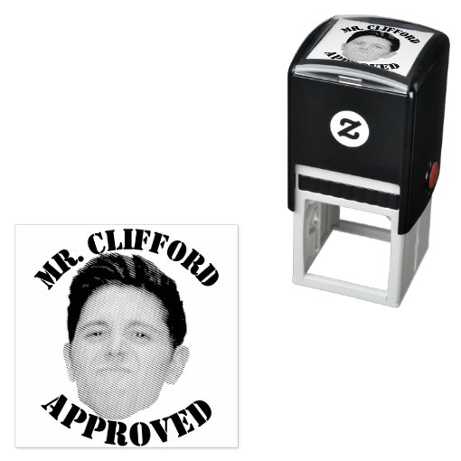 Create A Custom Funny Face Teacher Approval Rubber Self-inking Stamp ...