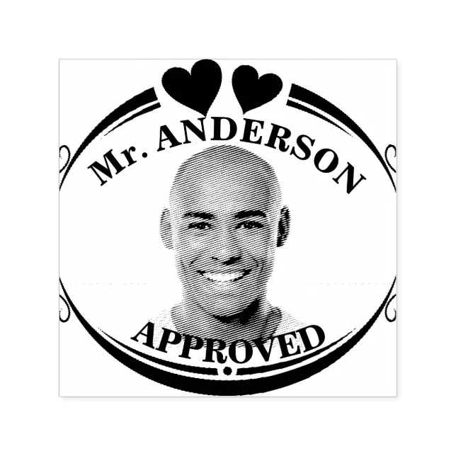 Create A Custom Funny Face Teacher Approval Self-inking Stamp | Zazzle