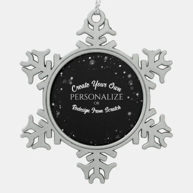 Create a Custom Personalized Snowflake Pewter Christmas Ornament | Zazzle