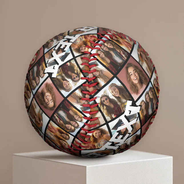 Create a Custom Photo Collage - 6 Photos - Text Baseball | Zazzle