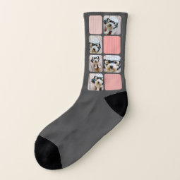 Create a Custom Photo Collage with 10 Photos Socks | Zazzle