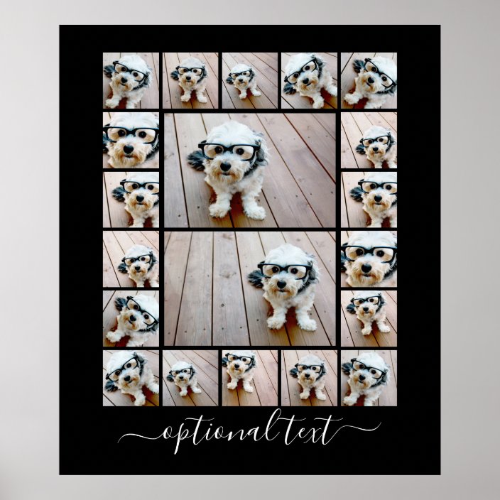 Create a Custom Photo Collage with 20 Photos Poster | Zazzle.com