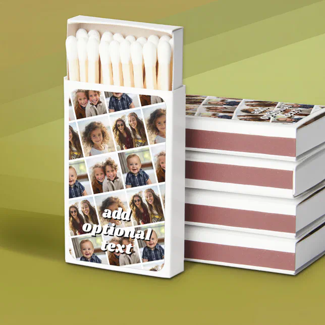 Create a Custom Photo Collage with 4 Photos Matchboxes | Zazzle