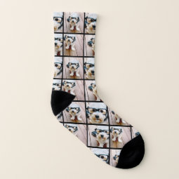 Create a Custom Photo Collage with 4 Photos Socks | Zazzle
